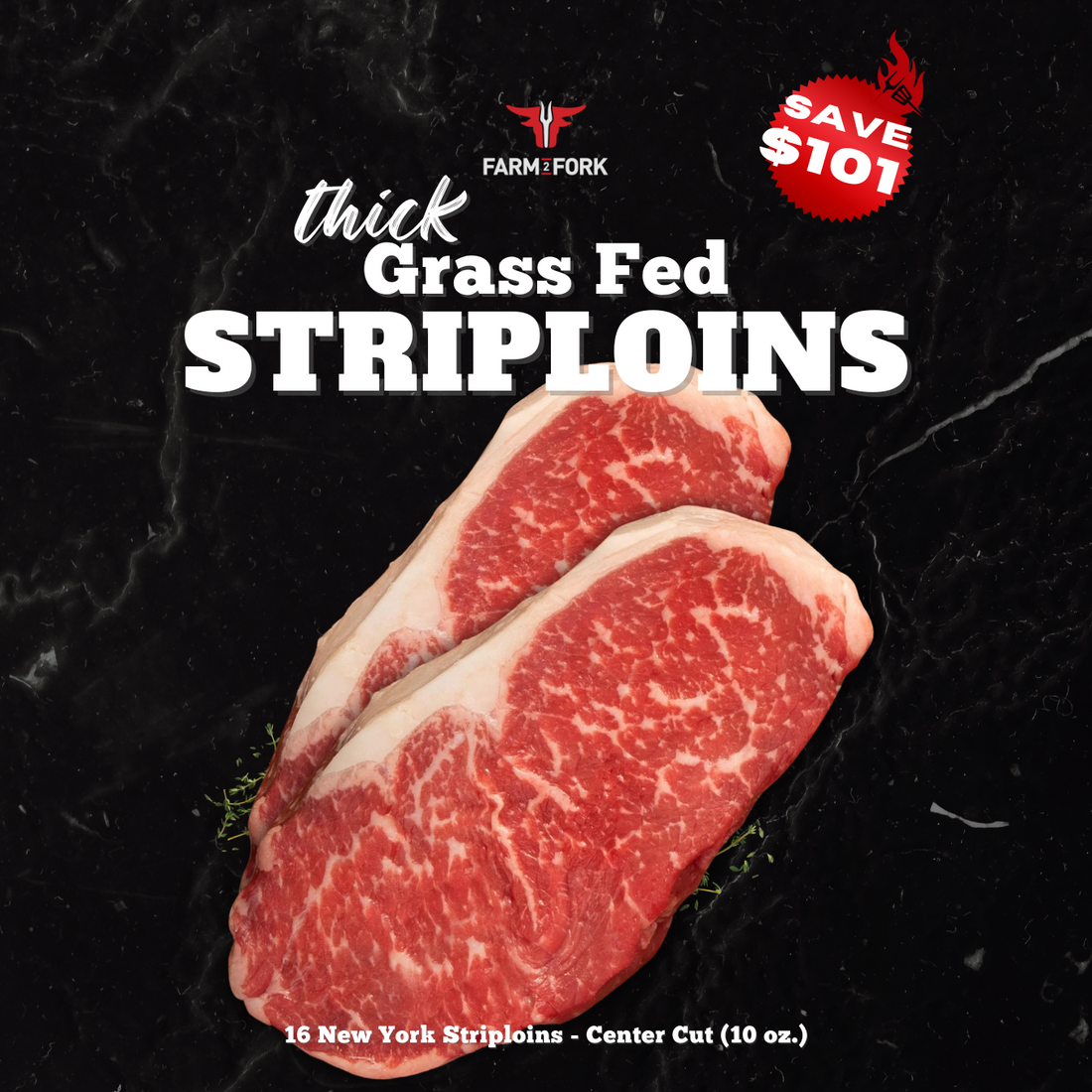 Thick Cut New York Striploin Special – Farm 2 Fork